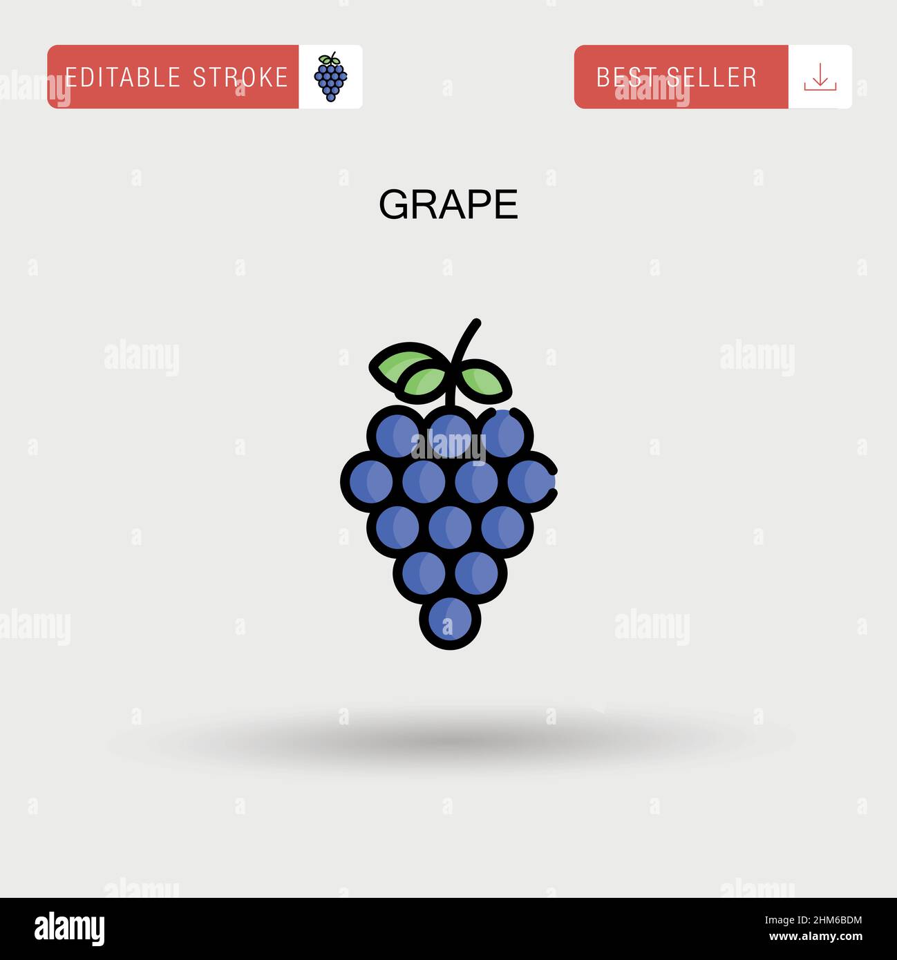 Grape Simple vector icon Stock Vector Image & Art - Alamy