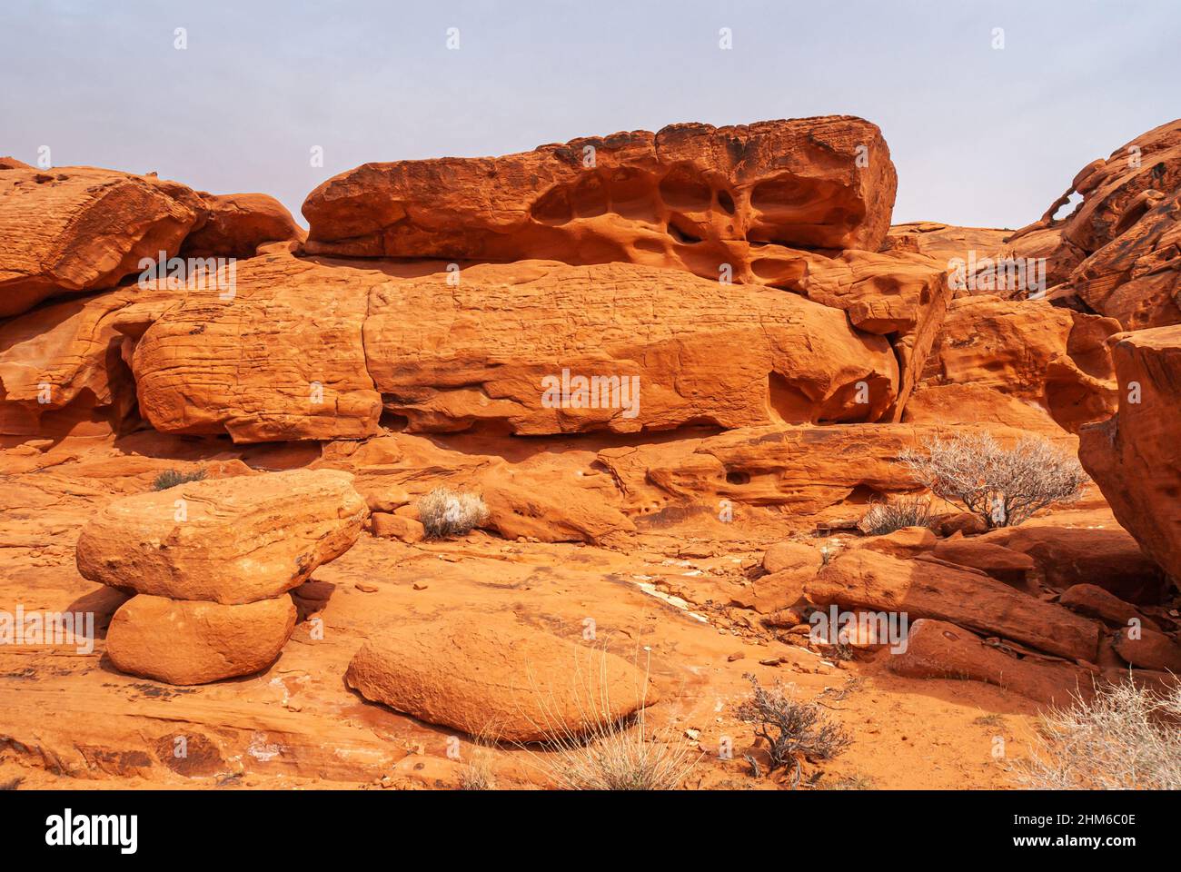 Overton, Nevada, USA - February 25, 2010: Valley of Fire. Landscape ...