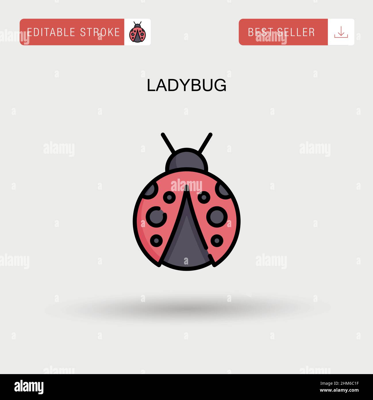 Ladybug Simple vector icon Stock Vector Image & Art - Alamy