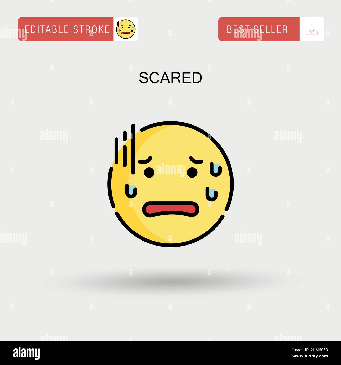 Scared icon hi-res stock photography and images - Alamy