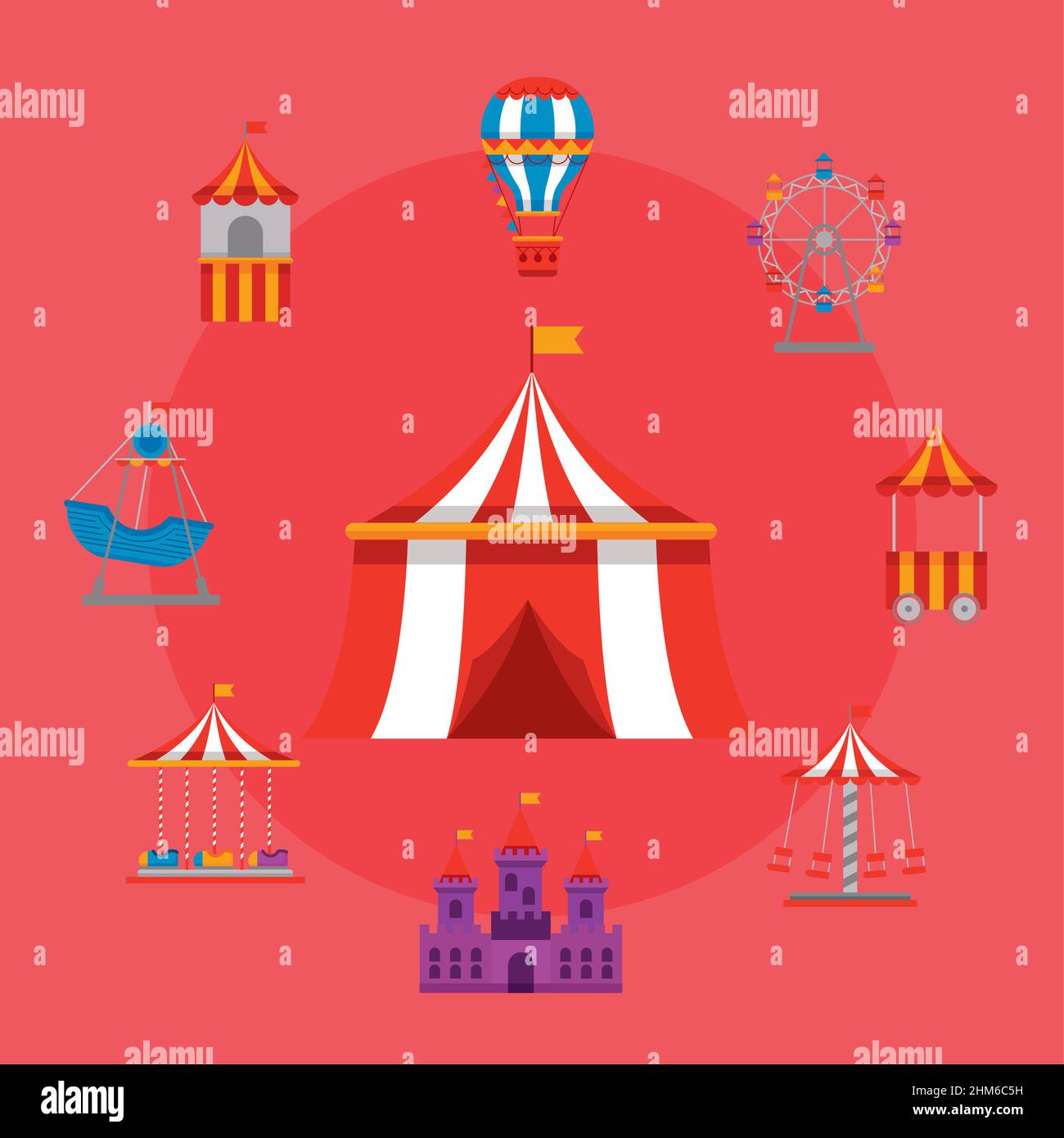 Amusement park food kiosk Stock Vector Images - Alamy