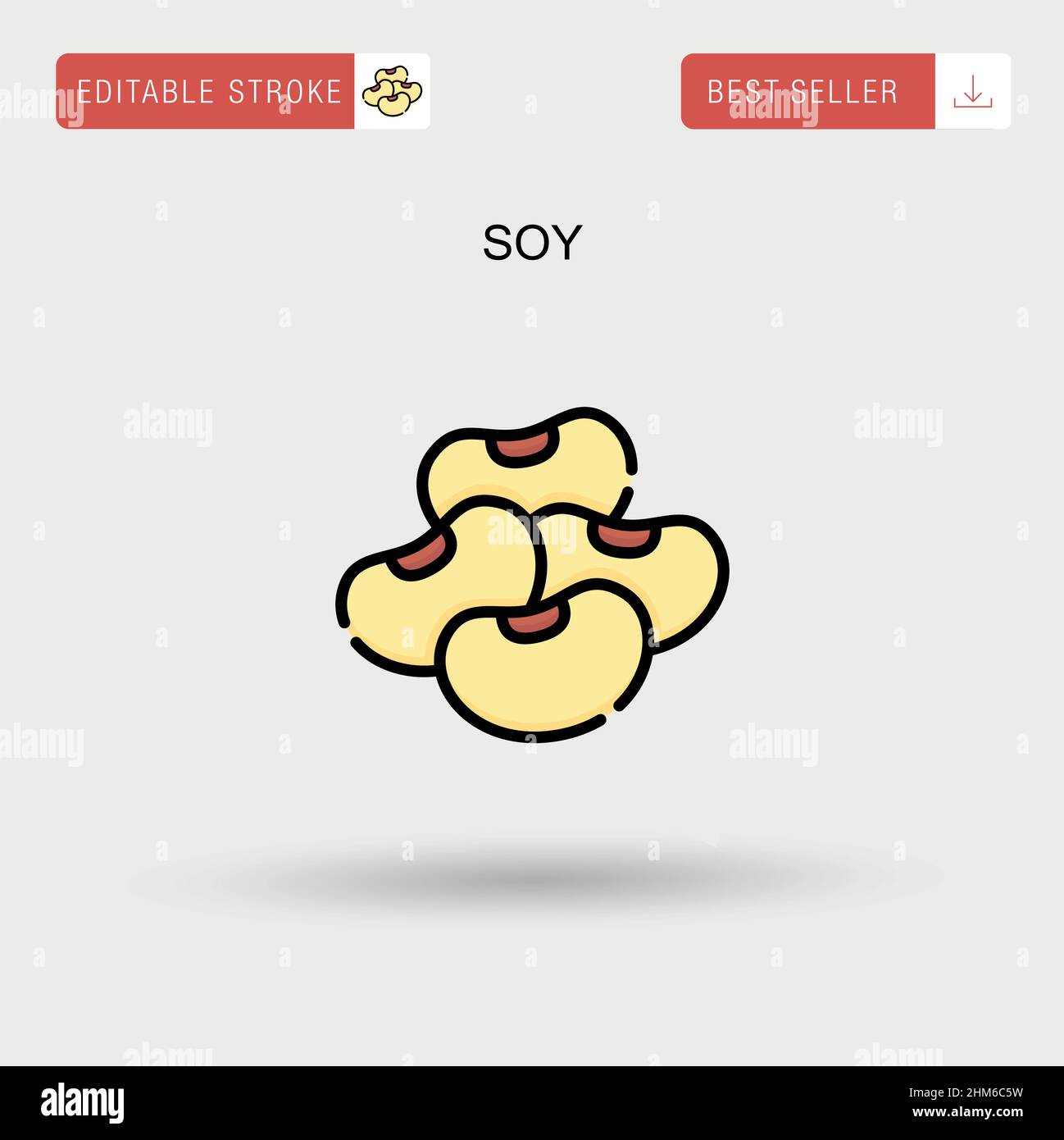 Soy bean icon Stock Vector Images - Alamy