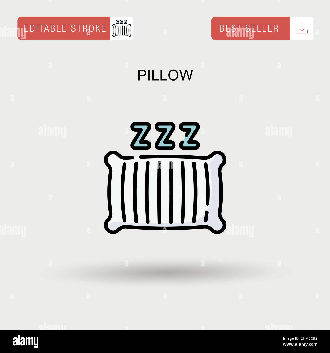 Pillow simple vector icon Stock Vector Images - Alamy