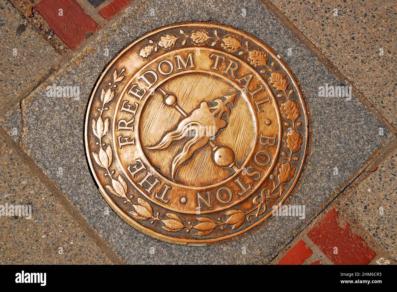 Boston freedom trail emblem hi-res stock photography and images - Alamy