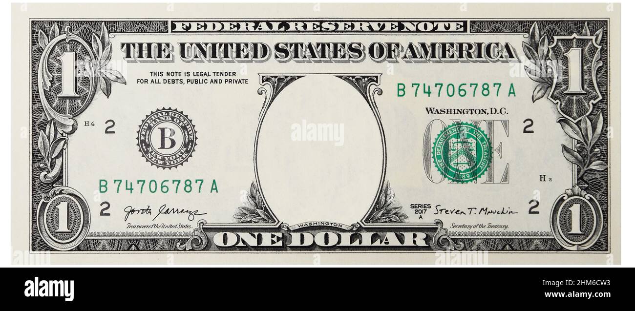 Clear 1 Dollar Banknote pattern, One hundred dollar border with empty ...