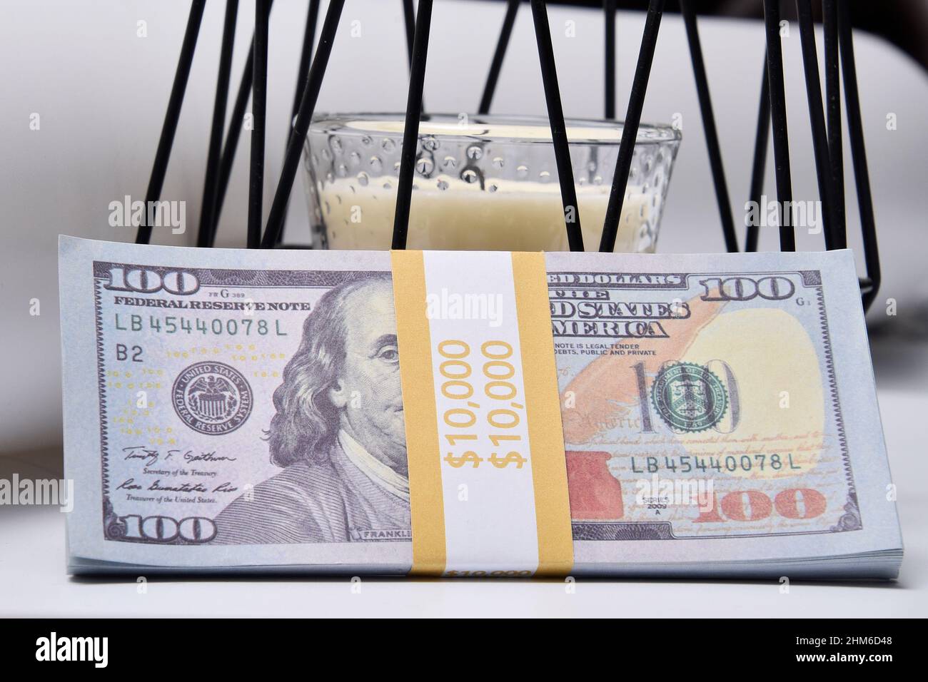 1,000 Dollars banknotes background , money finance Stock Photo - Alamy