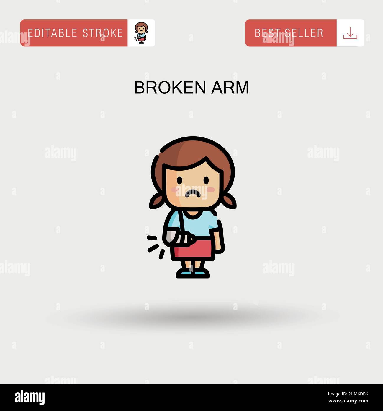 Broken wrist Stock Vector Images - Alamy
