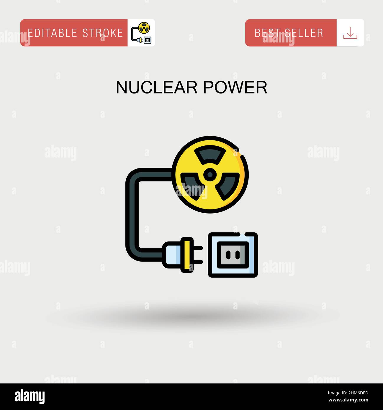 Nuclear power Simple vector icon Stock Vector Image & Art - Alamy