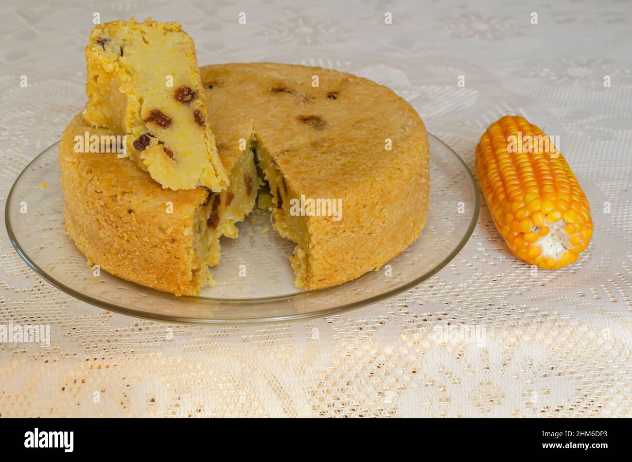 Side View Of Pudding With Cutout Stock Photo - Alamy