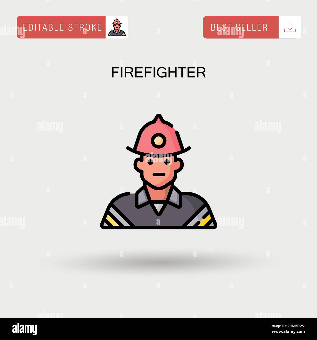 Firefighter Simple vector icon Stock Vector Image & Art - Alamy