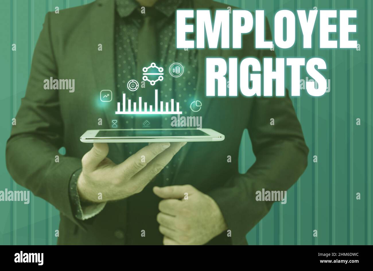 Sign displaying Employee Rights. Business showcase All employees have ...
