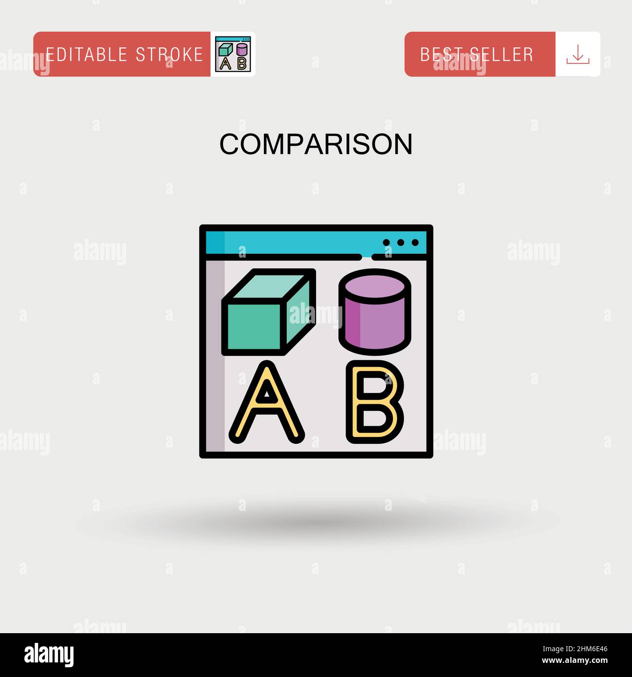 Comparison Simple vector icon Stock Vector Image & Art - Alamy