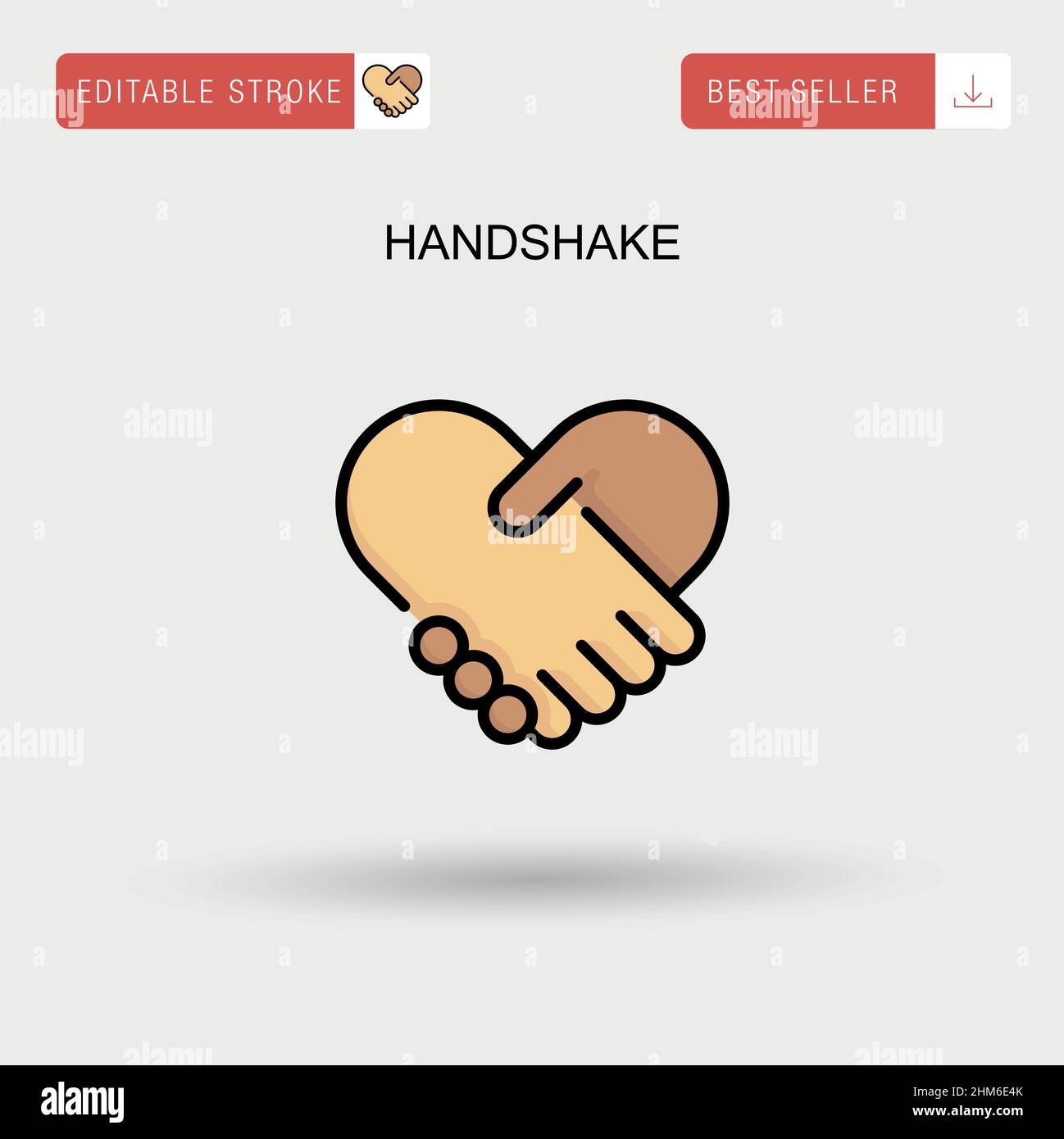 Trust handshake icon simple Stock Vector Images - Alamy