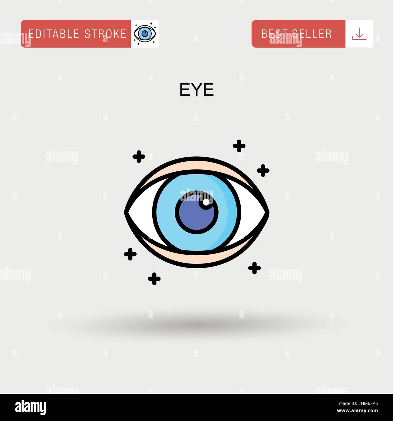 Eye Simple vector icon Stock Vector Image & Art - Alamy