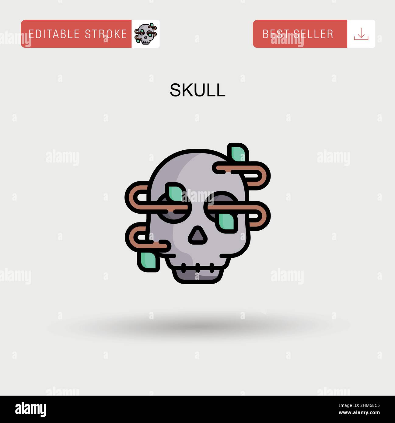 Skull Simple vector icon Stock Vector Image & Art - Alamy