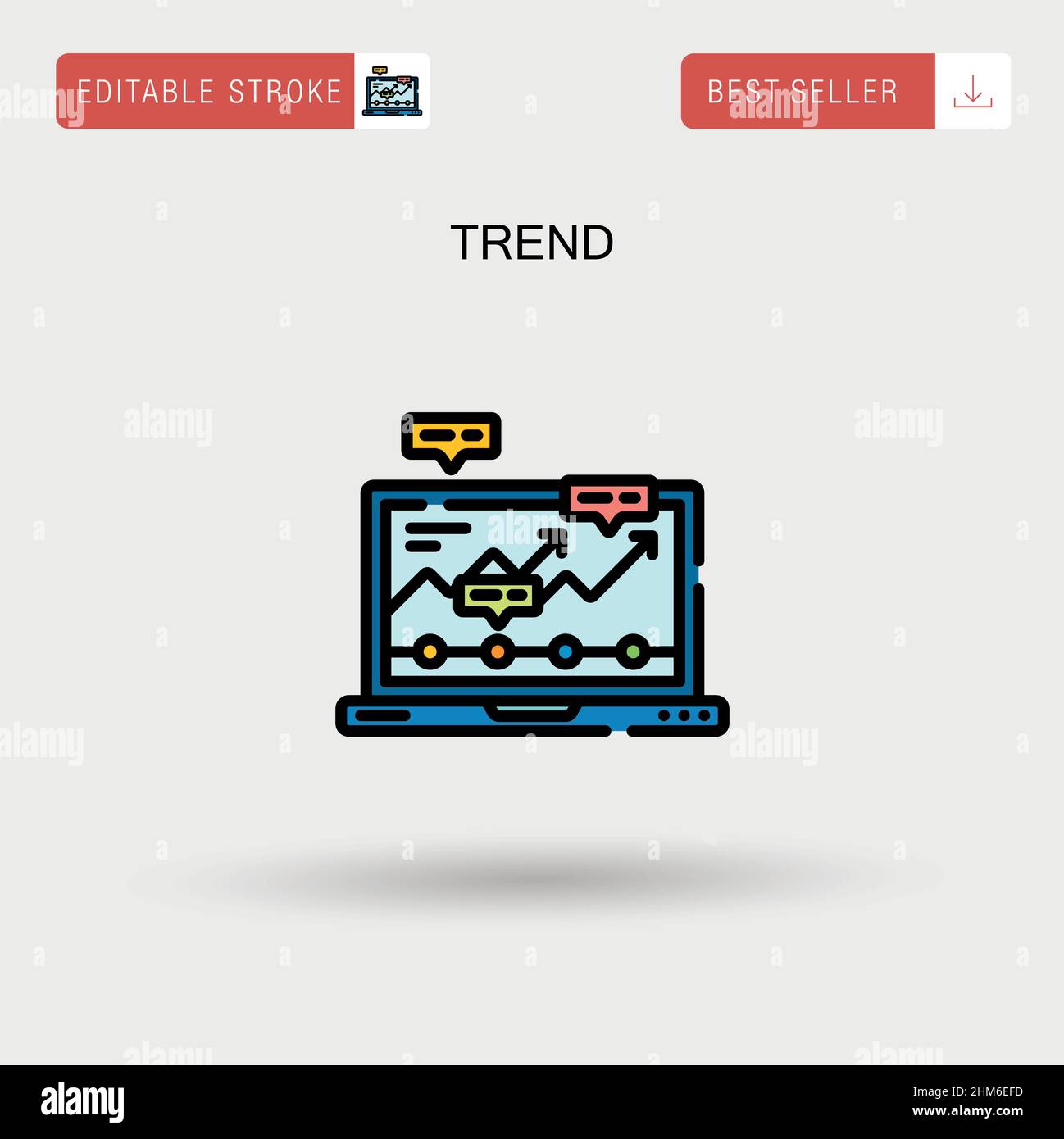 Trend Simple vector icon Stock Vector Image & Art - Alamy
