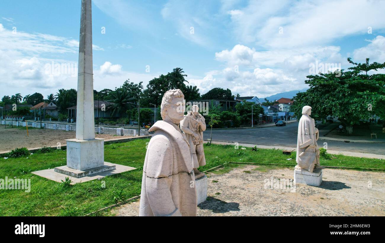 Explorer Statues in Sao Tome e Principe, Africa Stock Photo - Alamy