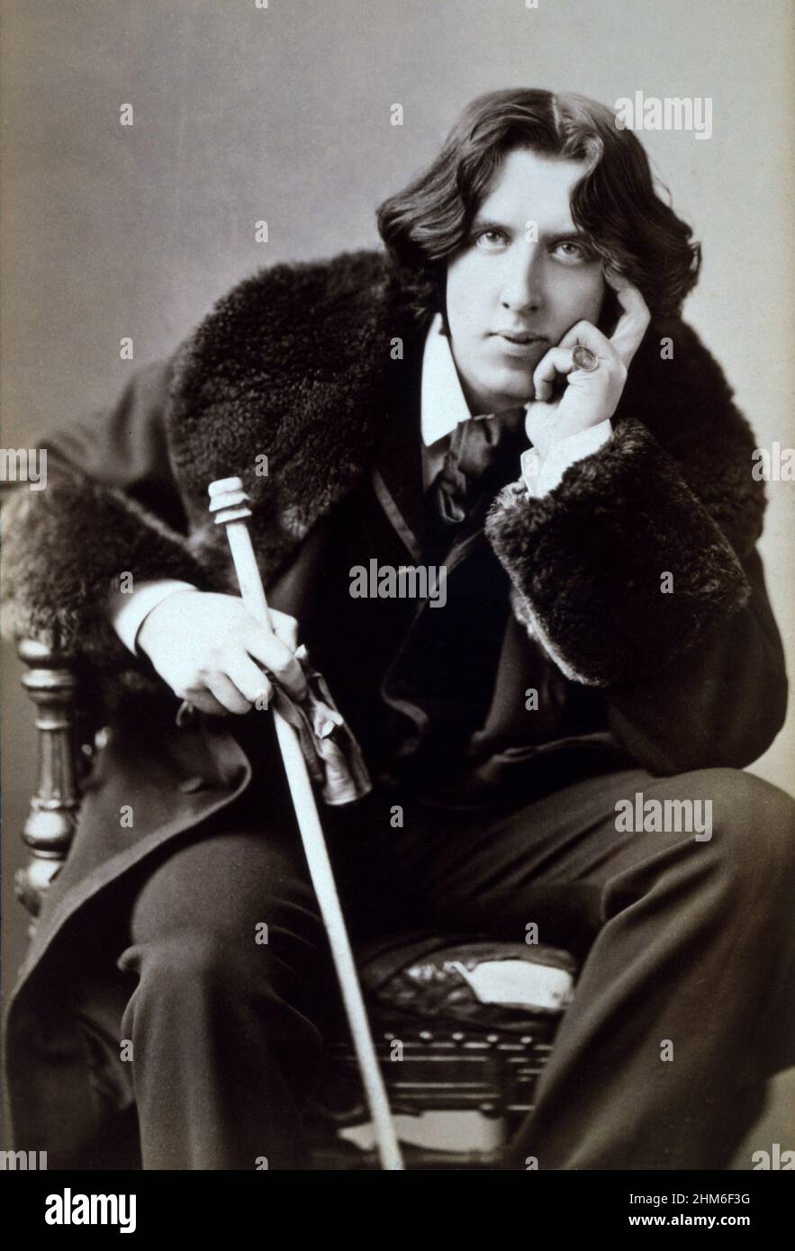 A portrait of the Irish write, poet and playwright Oscar Wilde from ...