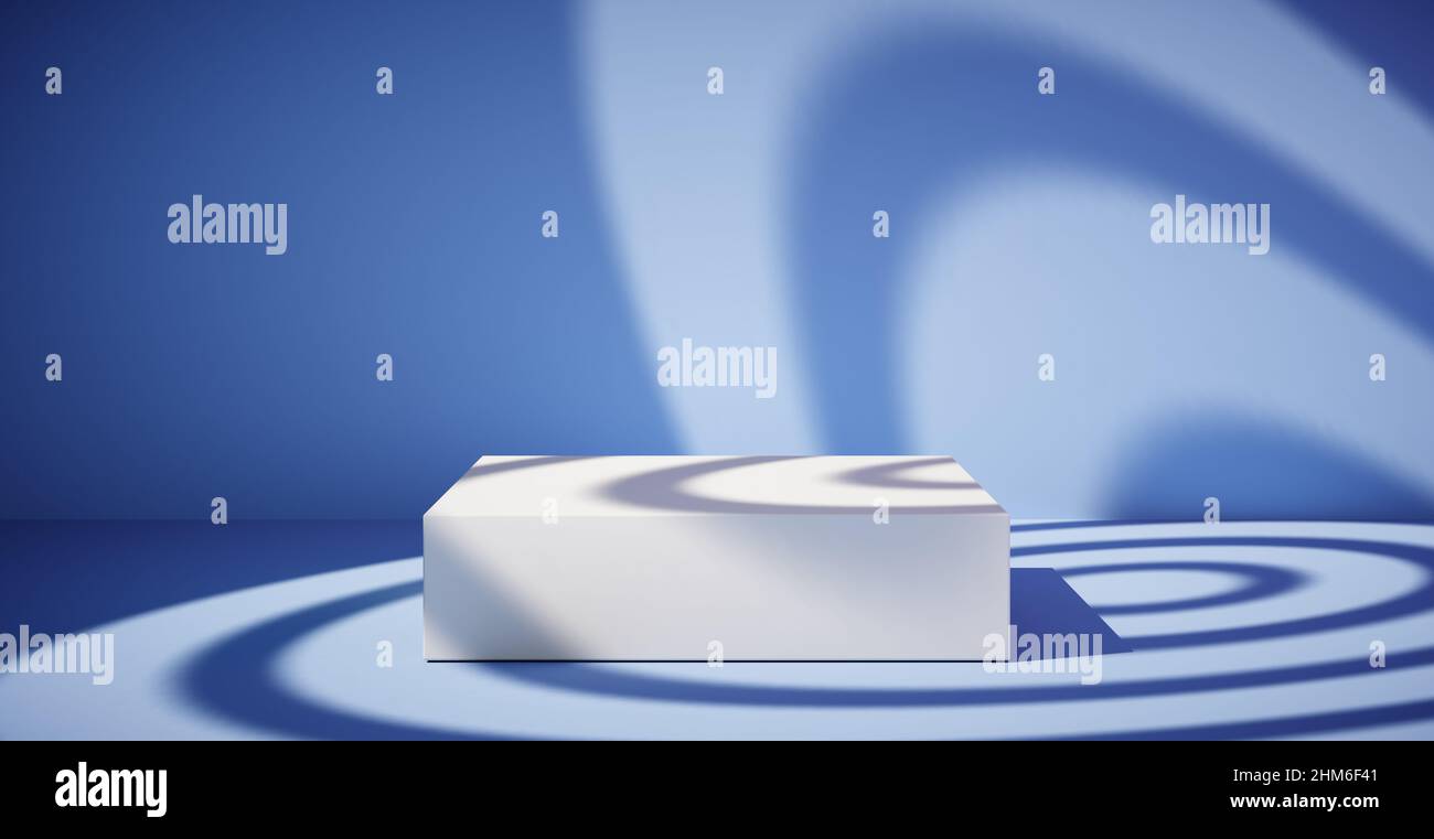 Blank colorful wall background and hard falling shadow. 3D rendering ...
