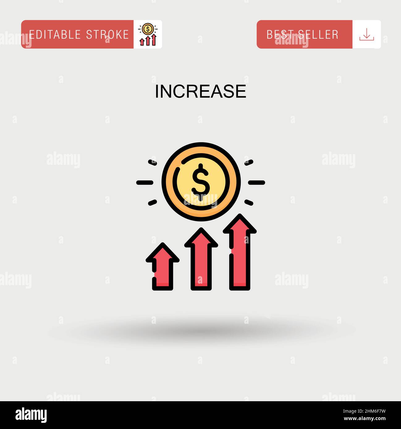 Increase Simple vector icon Stock Vector Image & Art - Alamy