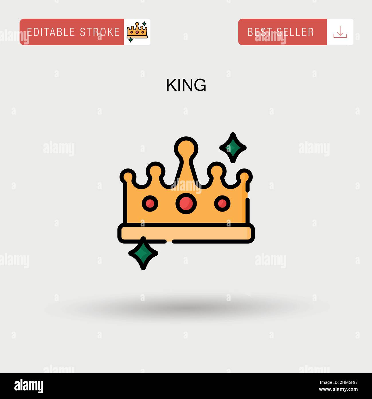 King Simple vector icon Stock Vector Image & Art - Alamy