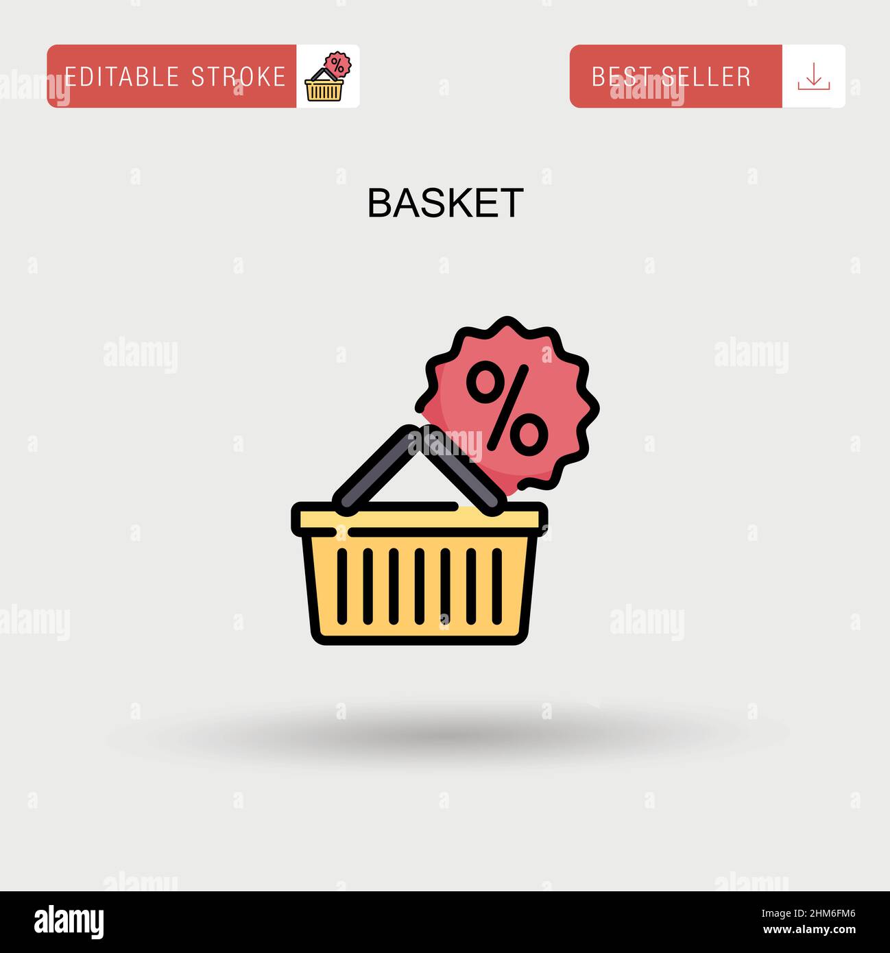 Simple brown shopping bag Stock Vector Images - Alamy