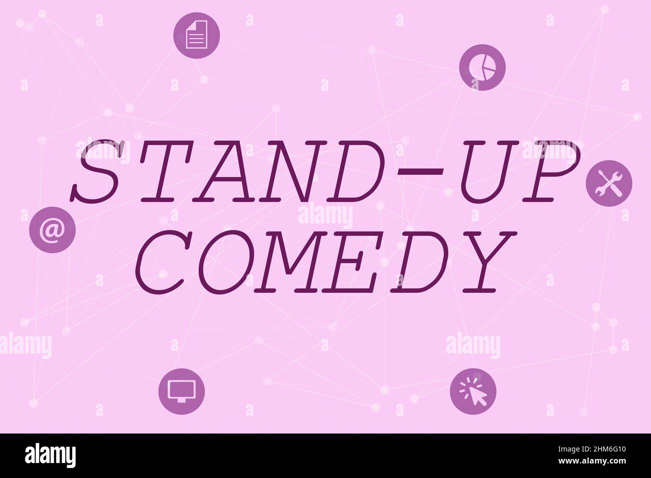 Sign displaying Stand Up Comedy. Business idea Comedian performing ...