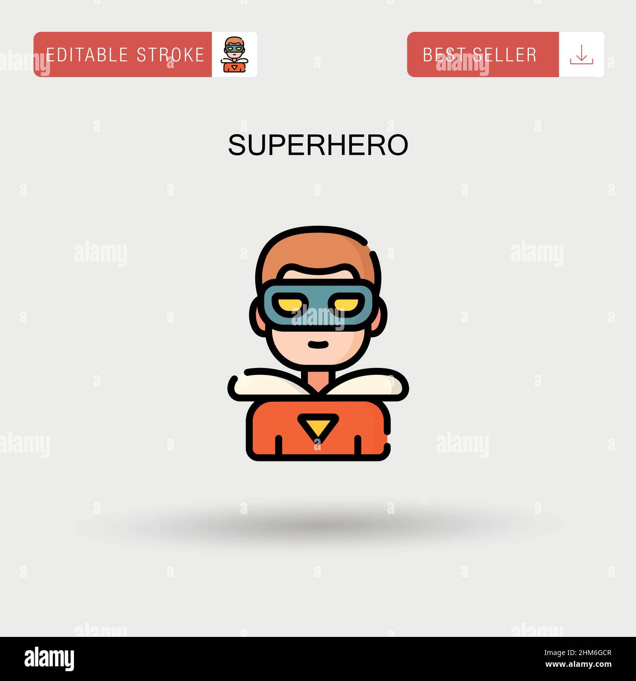 Superhero Simple vector icon Stock Vector Image & Art - Alamy