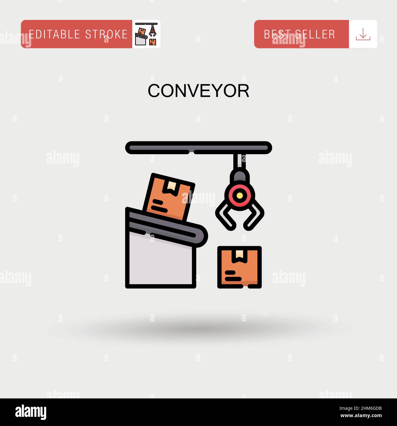 Industry roller conveyor Stock Vector Images - Alamy