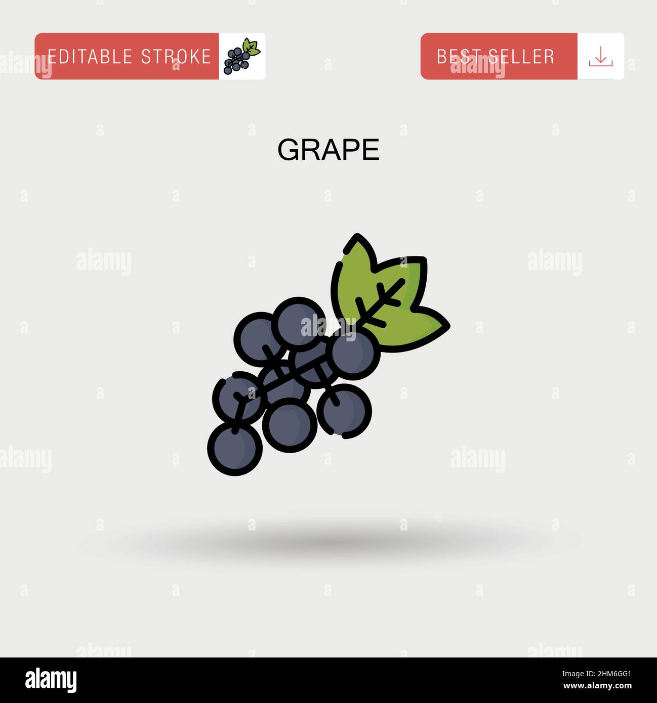 Grape Simple vector icon Stock Vector Image & Art - Alamy