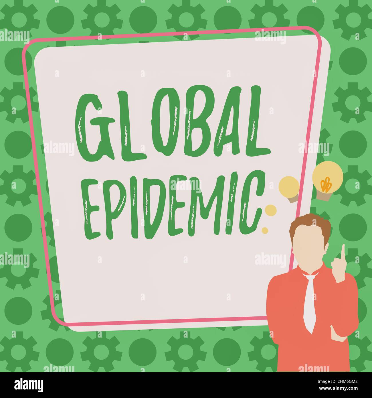 Text showing inspiration Global Epidemic. Conceptual photo a rapid ...