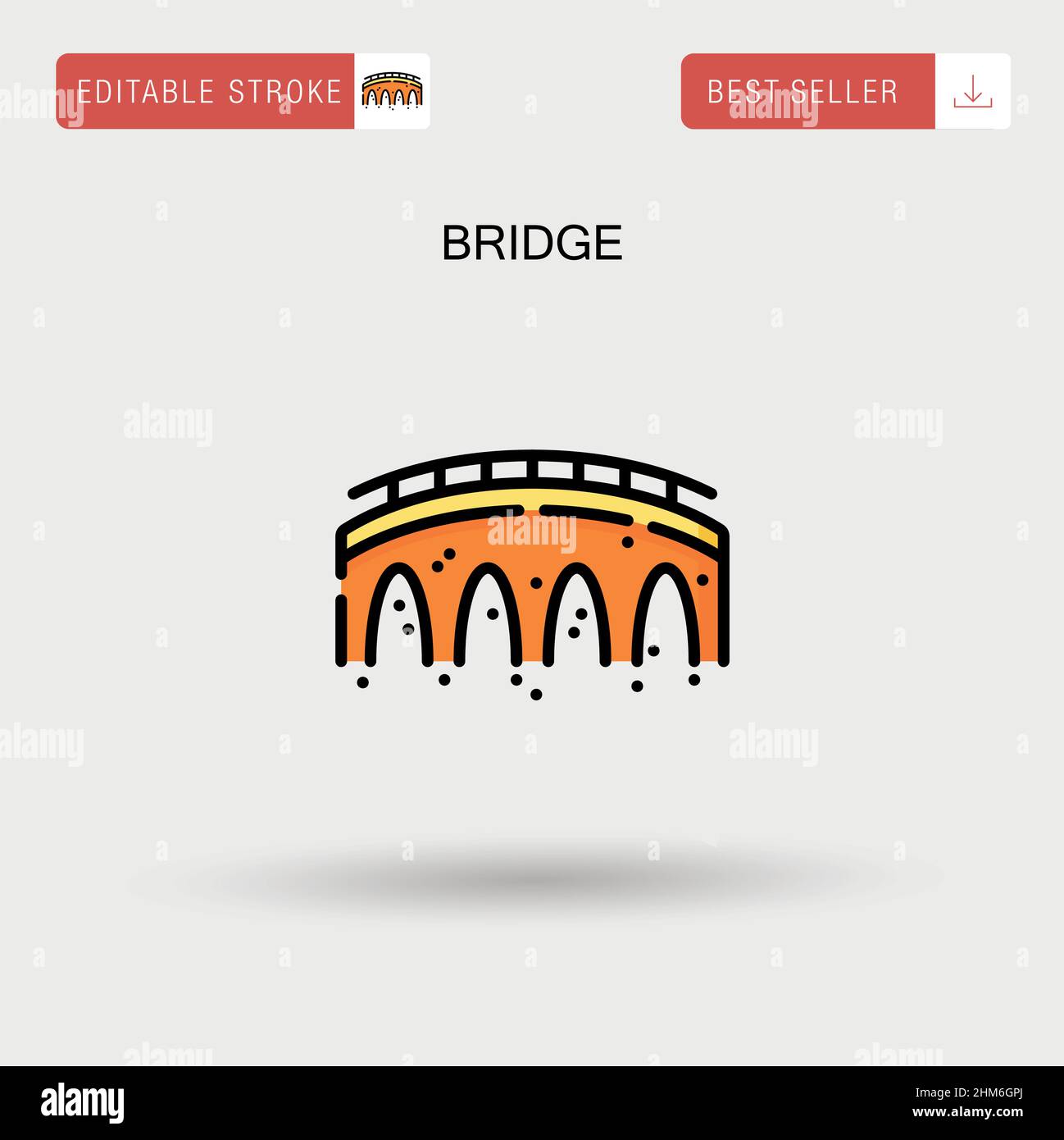 Modern wooden suspension bridge Stock Vector Images - Alamy