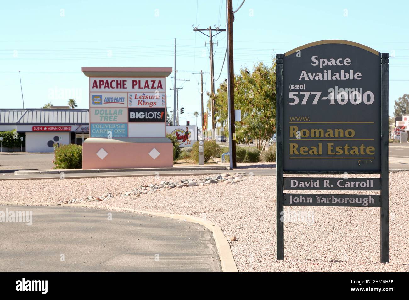 A Space Available sign for an empty office building sits at the ...