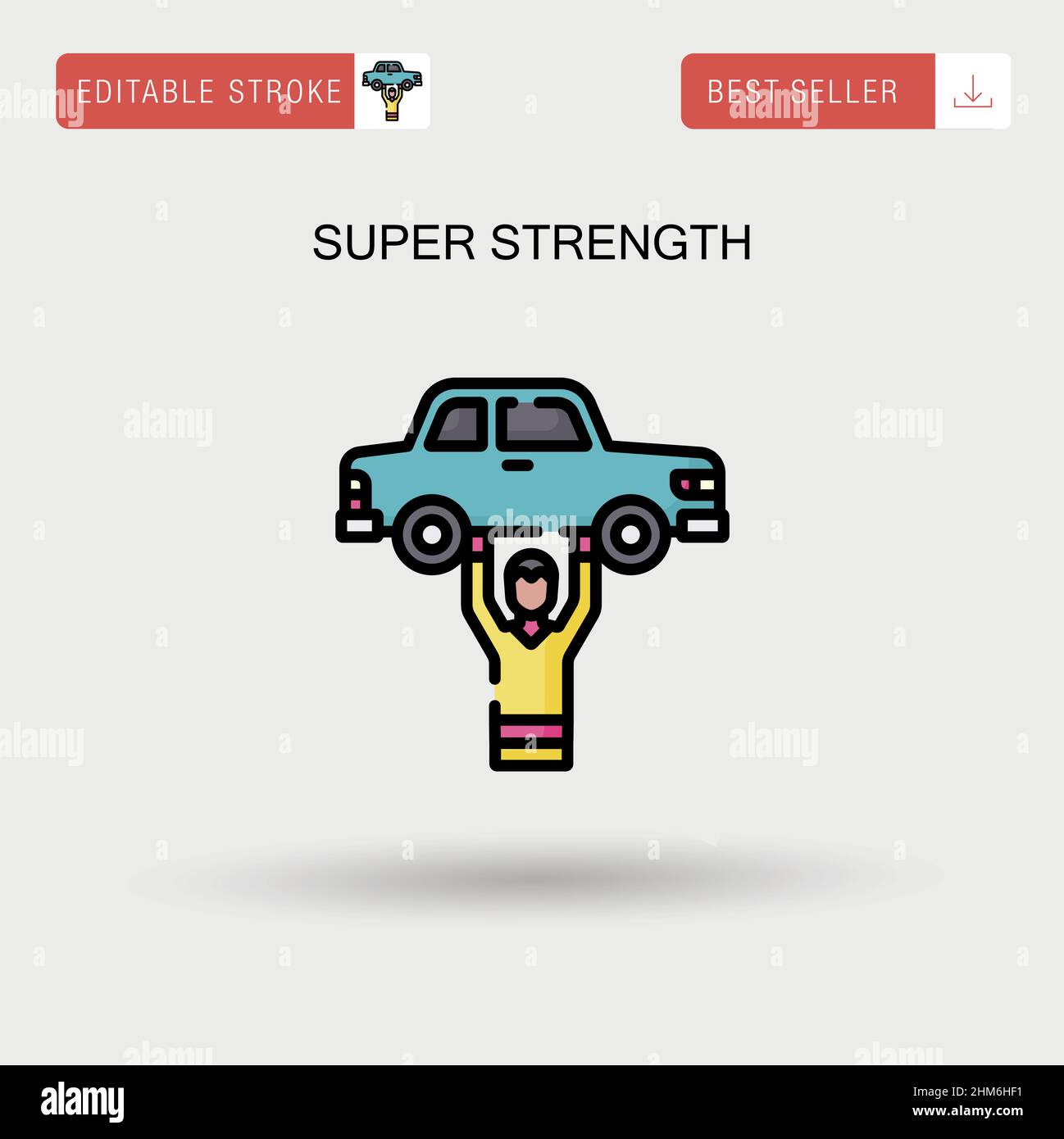 Super strength Simple vector icon Stock Vector Image & Art - Alamy