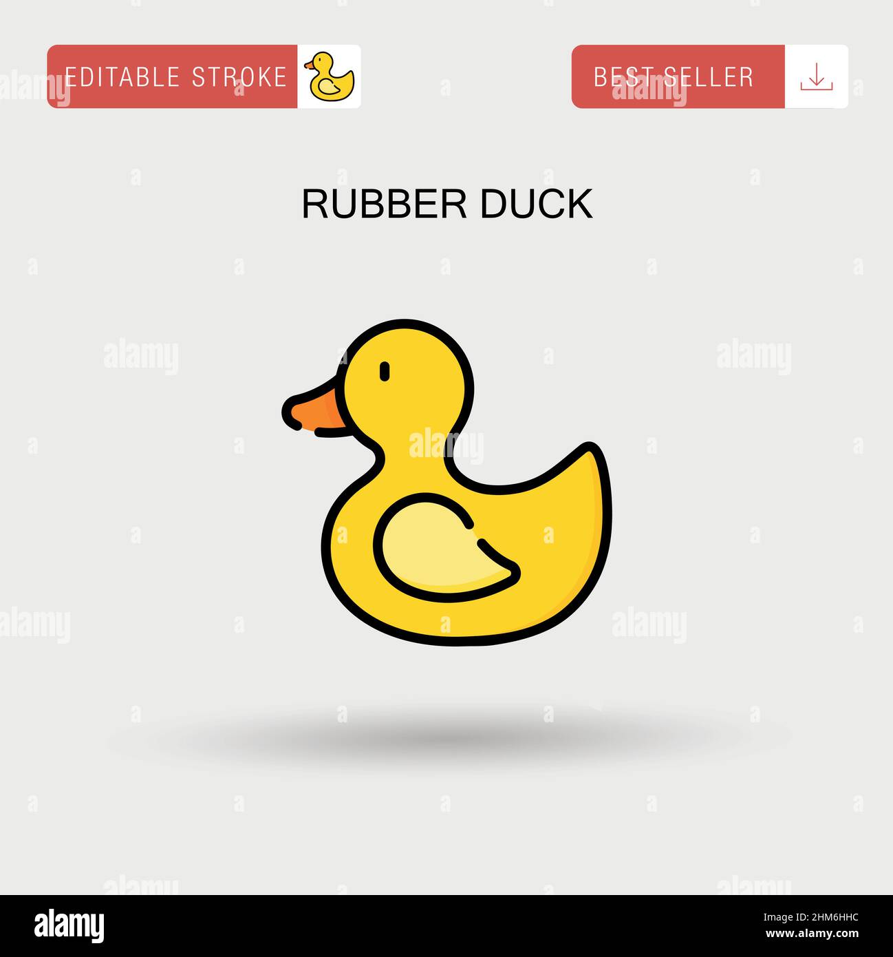 Rubber duck white background Stock Vector Images - Alamy