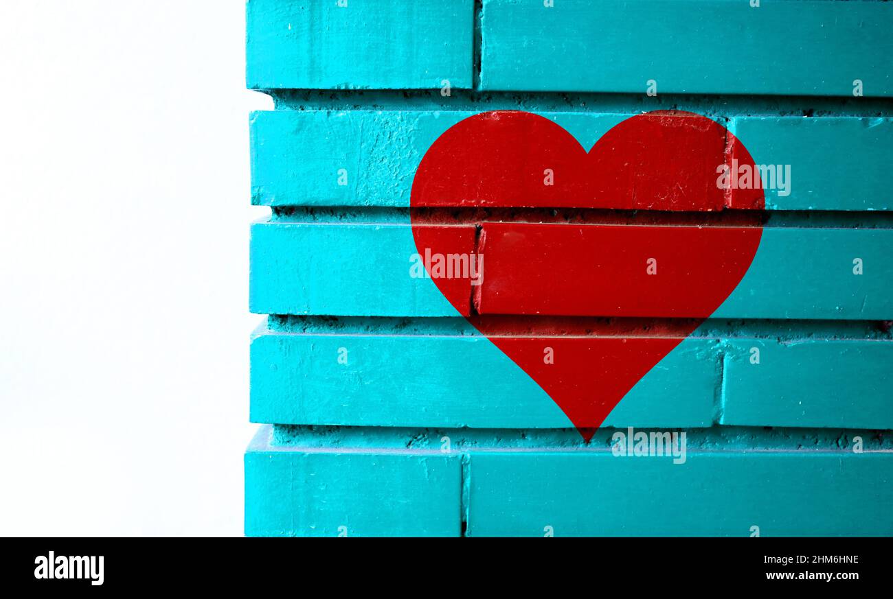 Cyan brick pattern wallpaper hi-res stock photography and images - Alamy