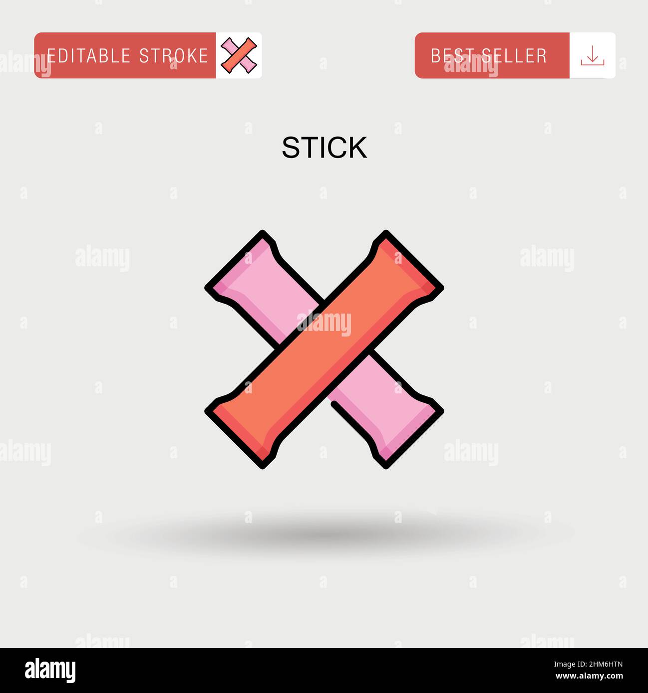 Stick Simple vector icon Stock Vector Image & Art - Alamy
