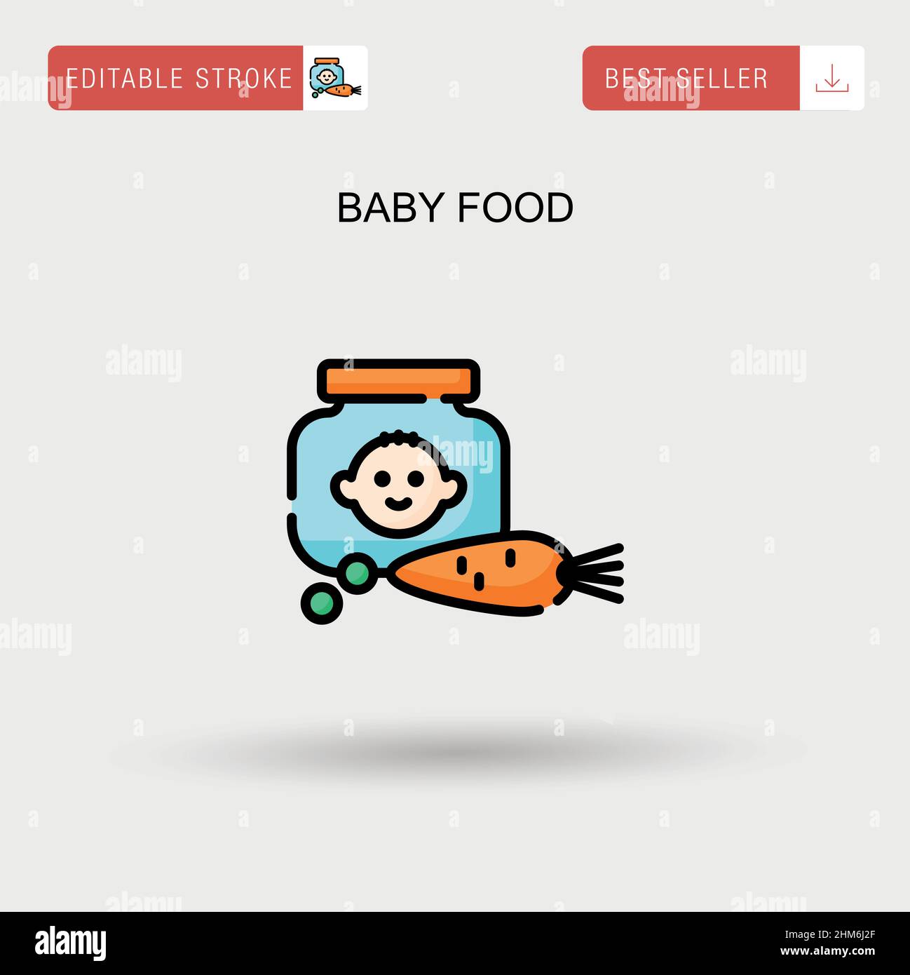 Baby food Simple vector icon Stock Vector Image & Art - Alamy