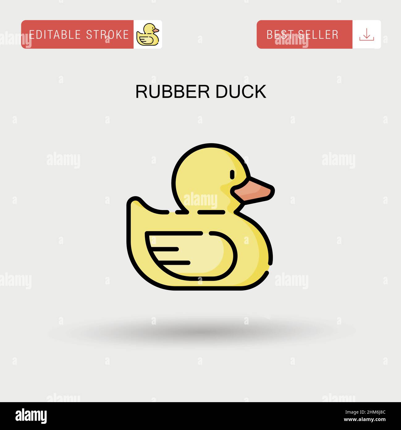 Rubber duck white background Stock Vector Images - Alamy