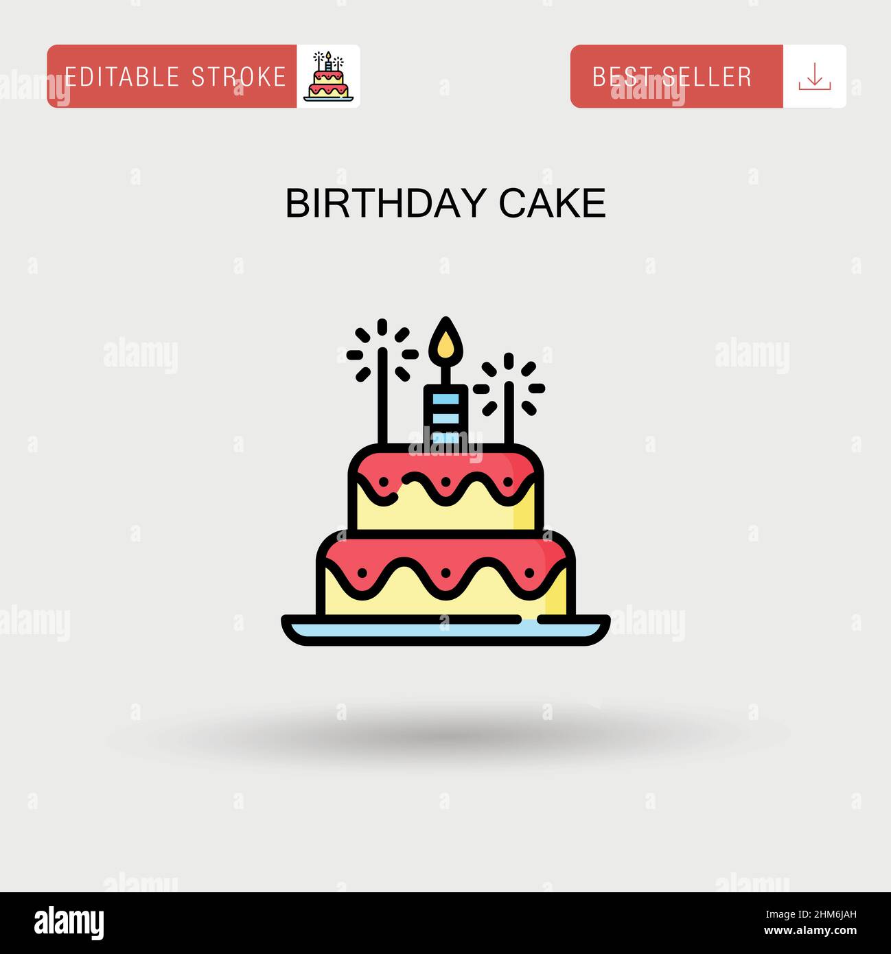 Birthday cake Stock Vector Images - Alamy