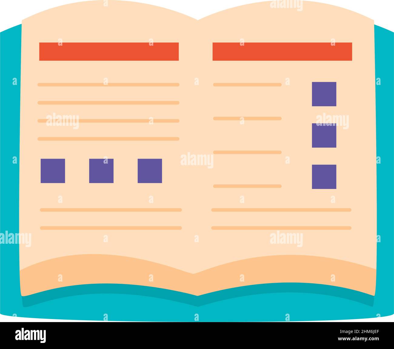 text book open library icon Stock Vector Image & Art - Alamy