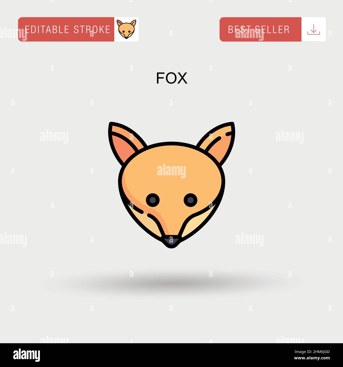 Fox red fox animal outdoors Stock Vector Images - Alamy