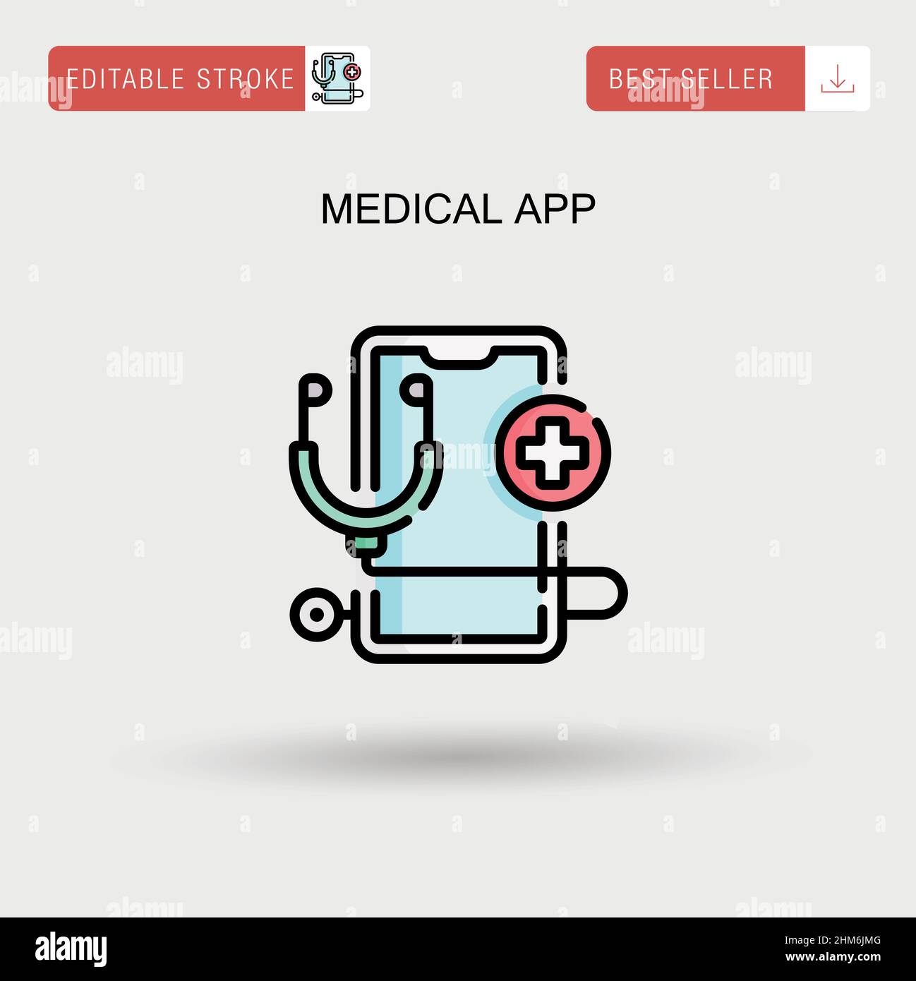 Video call doctor icon Stock Vector Images - Alamy