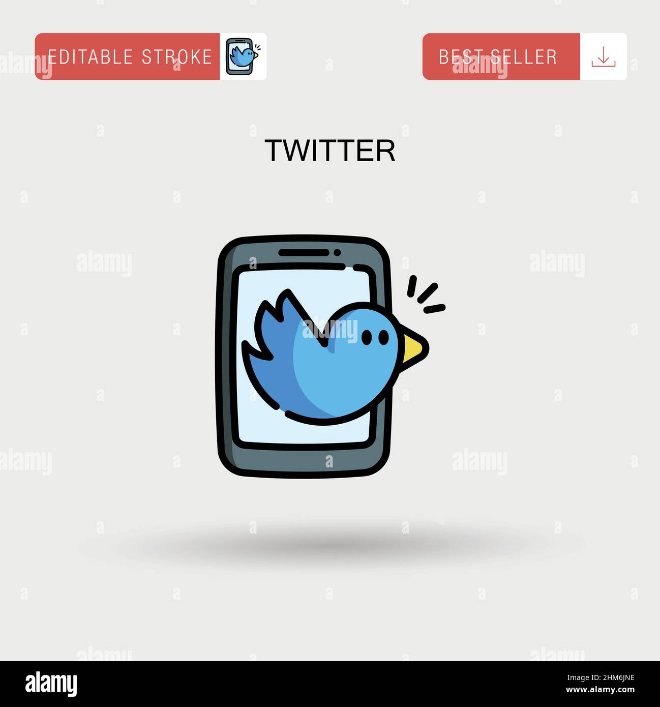 Photo illustration twitter logo Stock Vector Images - Alamy