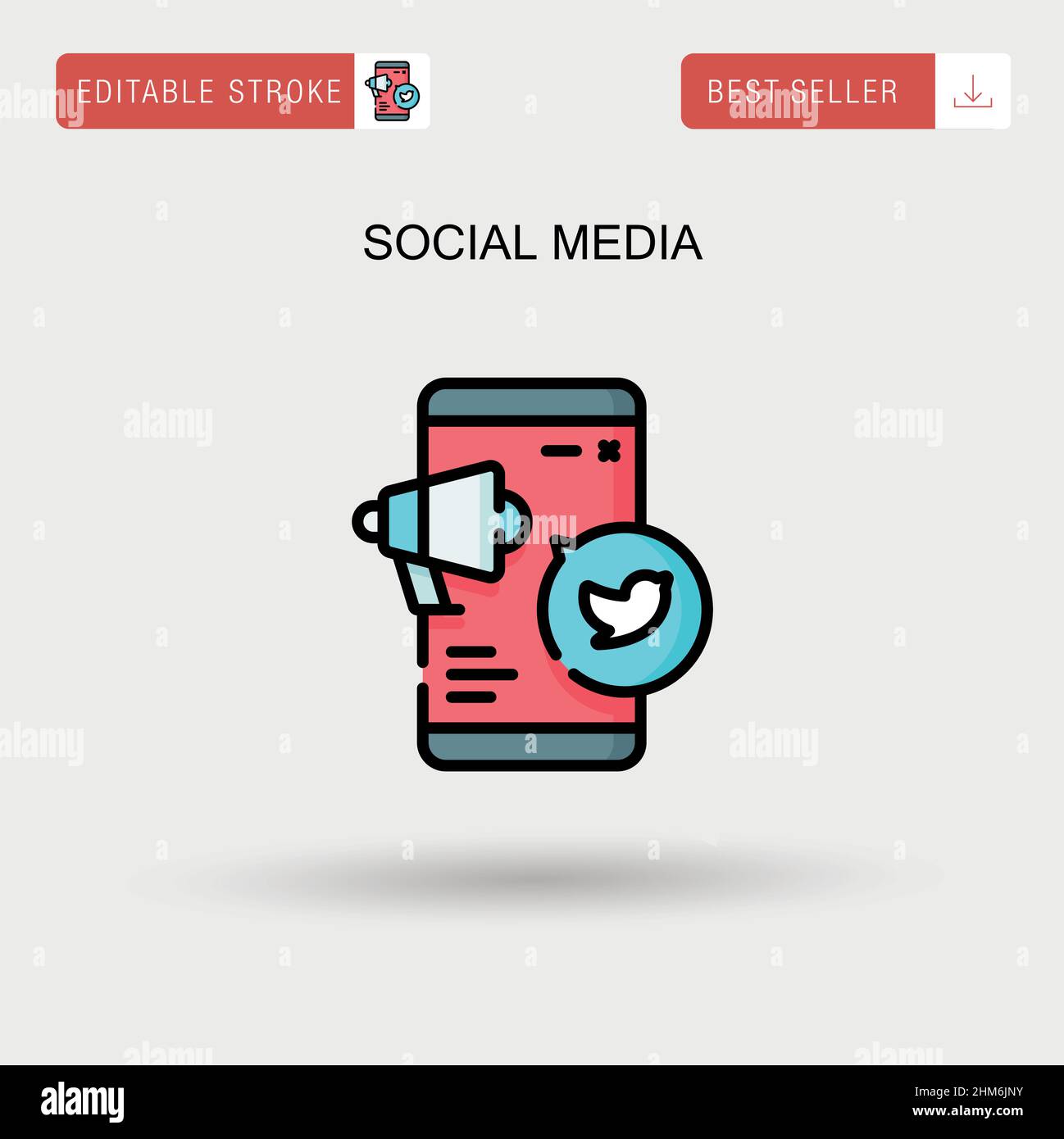 Social media Simple vector icon Stock Vector Image & Art - Alamy