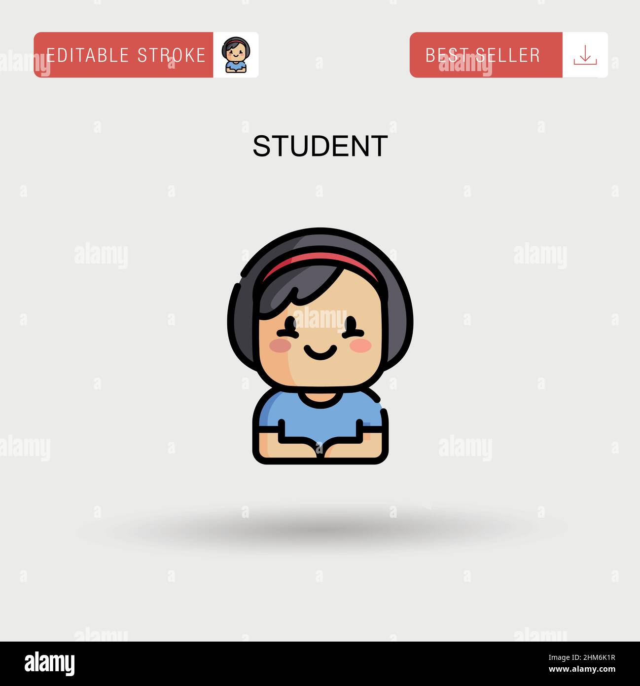 Student Simple vector icon Stock Vector Image & Art - Alamy