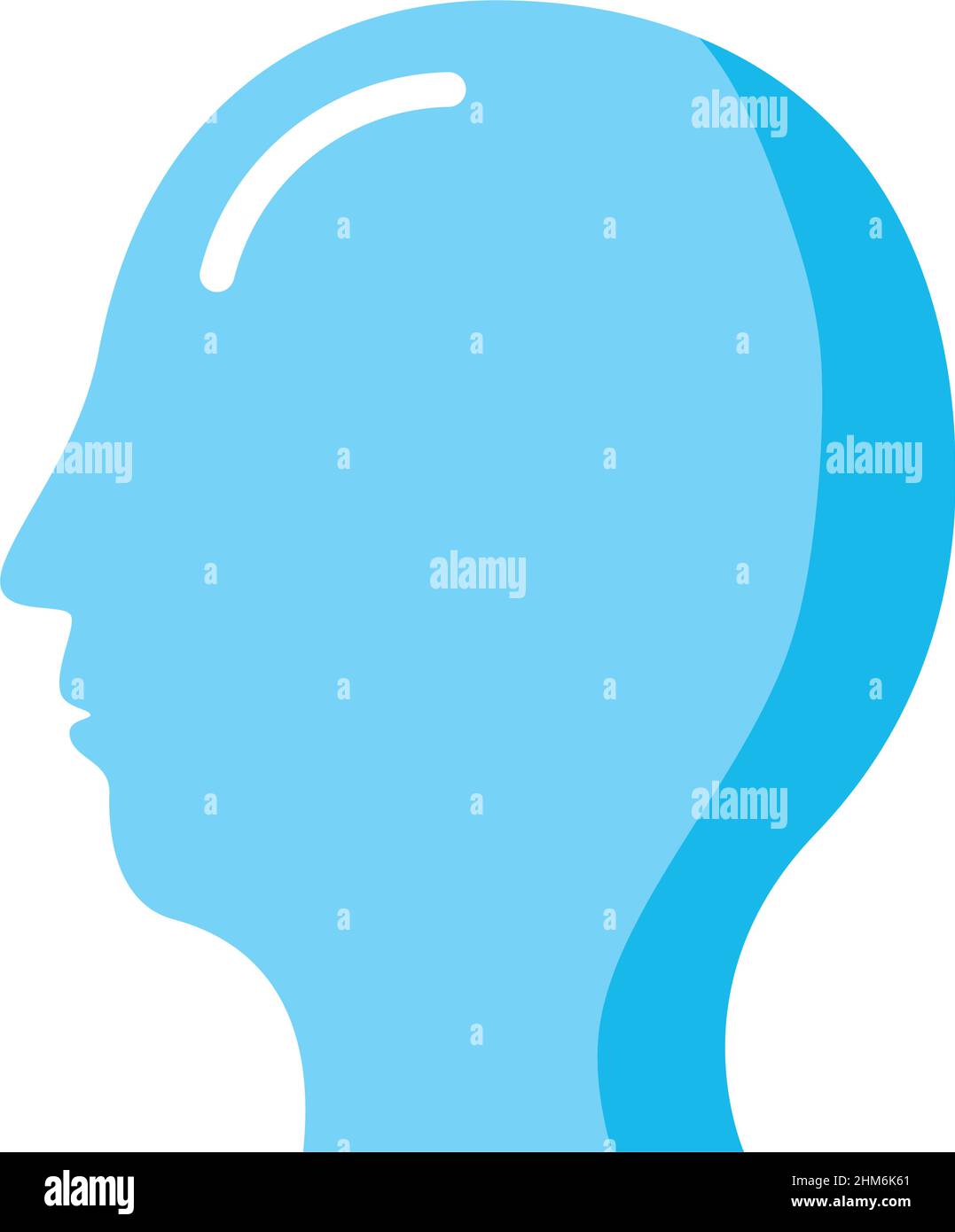 head blue profile human icon Stock Vector Image & Art - Alamy