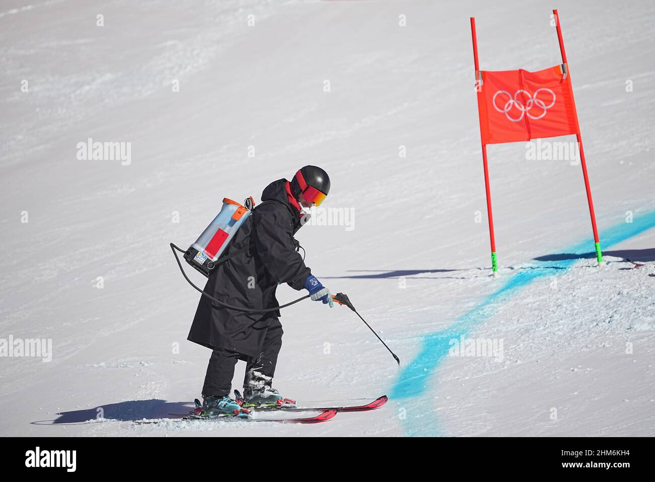 Yanqing, China. 08th Feb, 2022. Olympics, Alpine skiing, Super G, men ...
