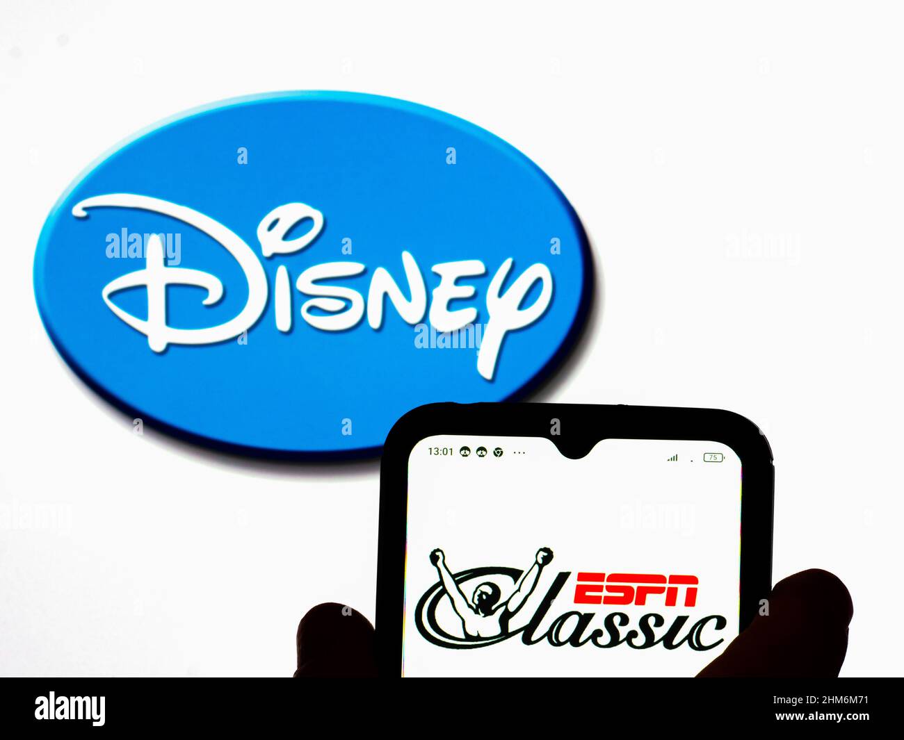 In this photo illustration, the ESPN Classic logo is displayed on a ...