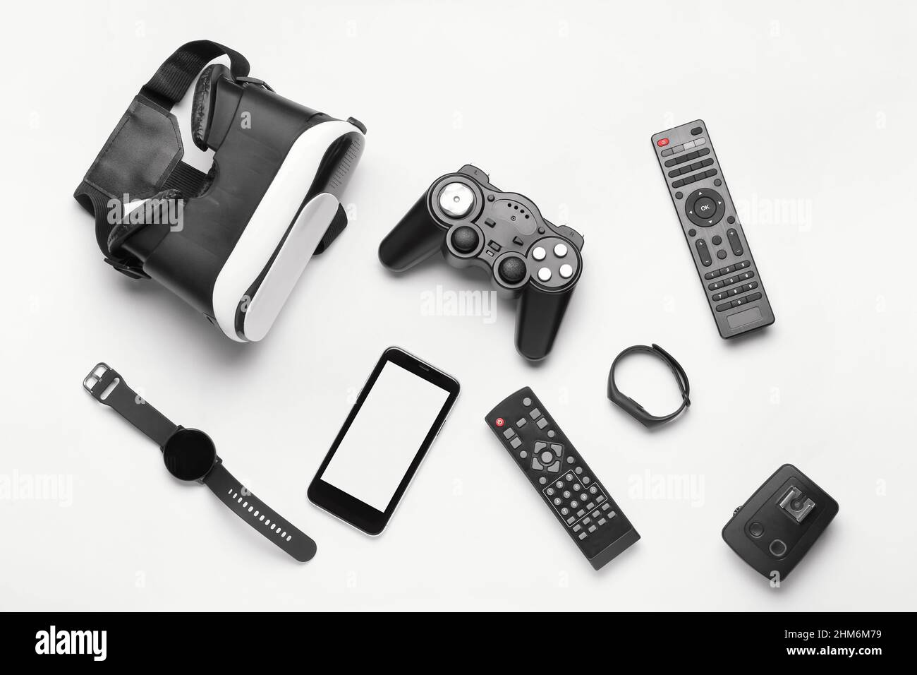 Set of modern gadgets isolated on white background Stock Photo - Alamy